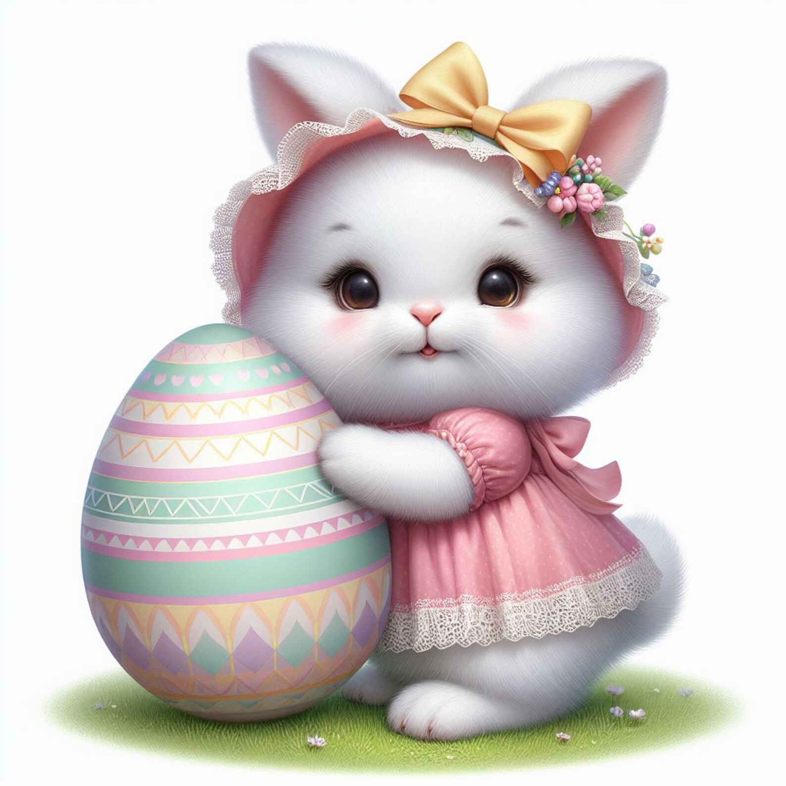 Easter Bunnies Clipart Digital Downloads Clipart Watercolour Papercraft Easter 25png