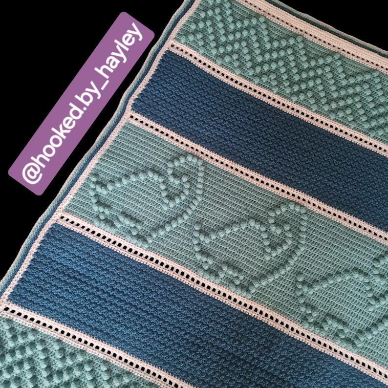 Dinosaur Bobble Crochet Blanket Pattern (PDF Download) - Etsy