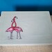 Upcycled Antique Writing Slope With Flamingo's and Palms - Perfect for ...