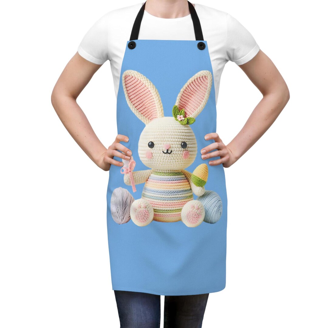 Apron, Cute Yarn Easter Bunny, Kitchen Cooking Baking, Gift for Chef ...