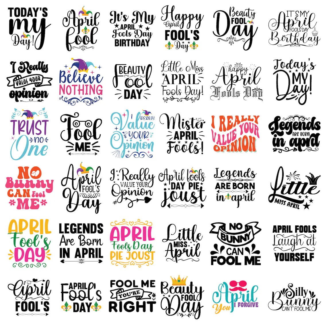April Fools Day Svg Bundle, Funny Svg, April Fools Day Digital File ...