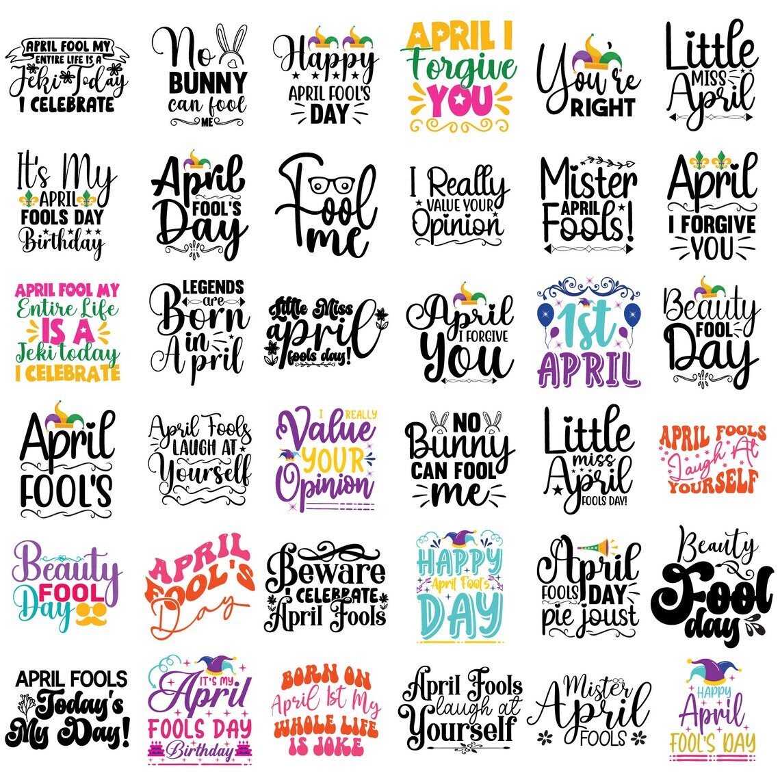 April Fools Day Svg Bundle, Funny Svg, April Fools Day Digital File ...