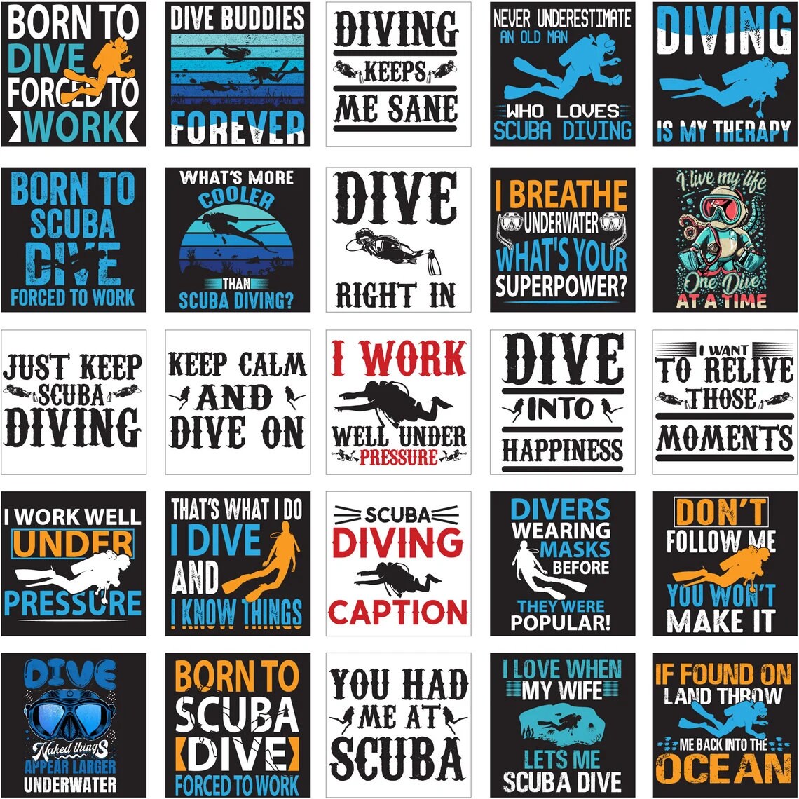 Scuba Diving SVG Bundle - Etsy