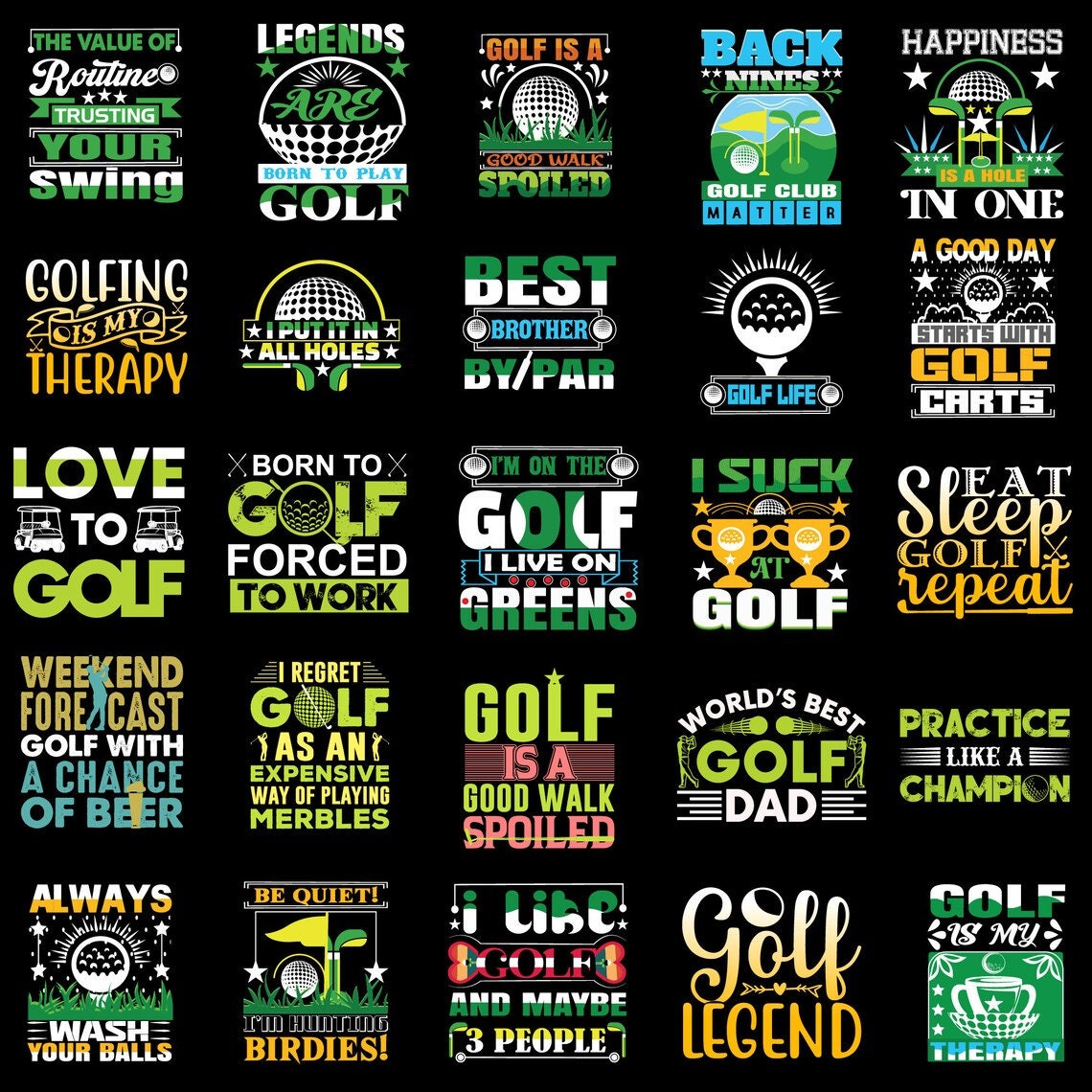 Golf SVG Bundle: 700+ Golfing Designs (digital Download) - Etsy