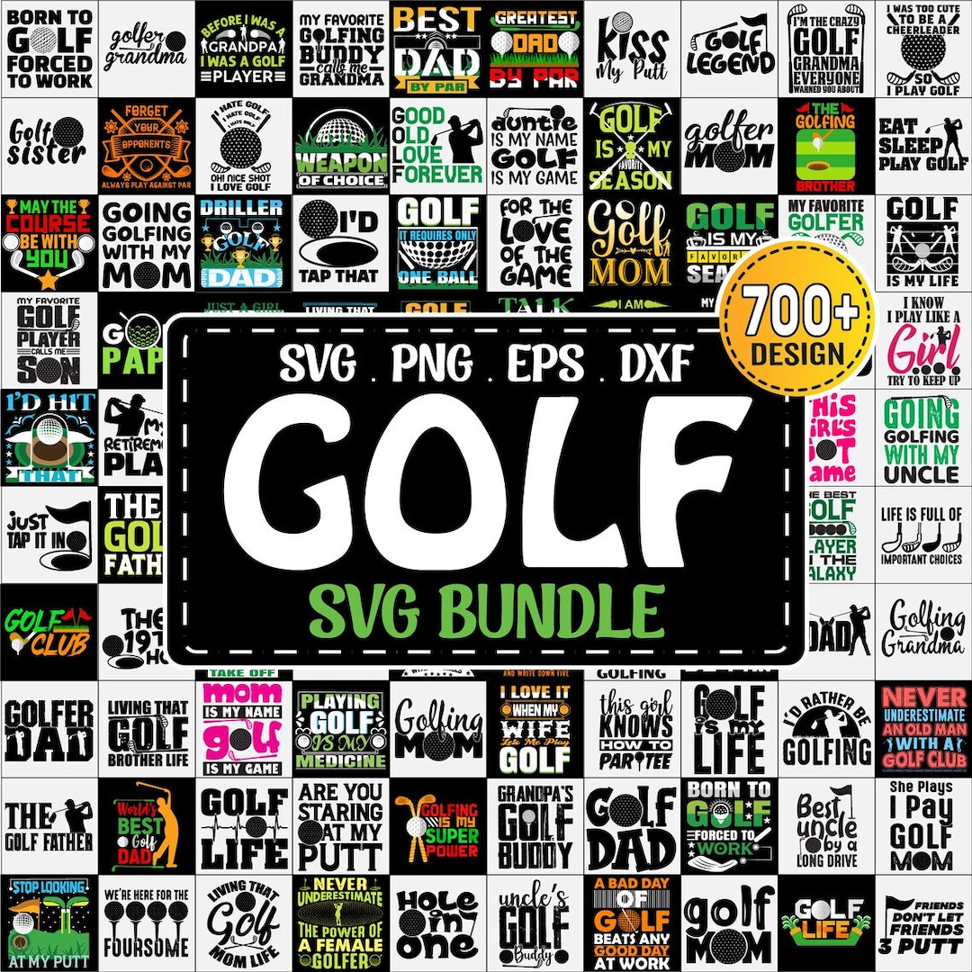 Golf SVG Bundle: 700+ Golfing Designs (digital Download) - Etsy