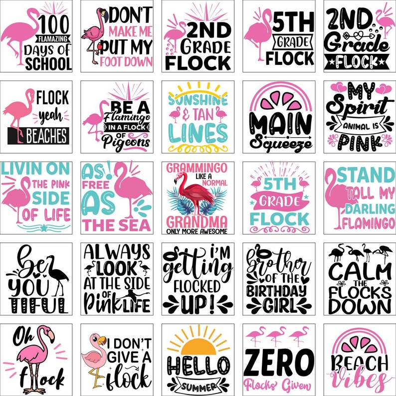 Flamingo SVG Bundle: 250+ Funny Flamingo Designs (commercial Use) - Etsy