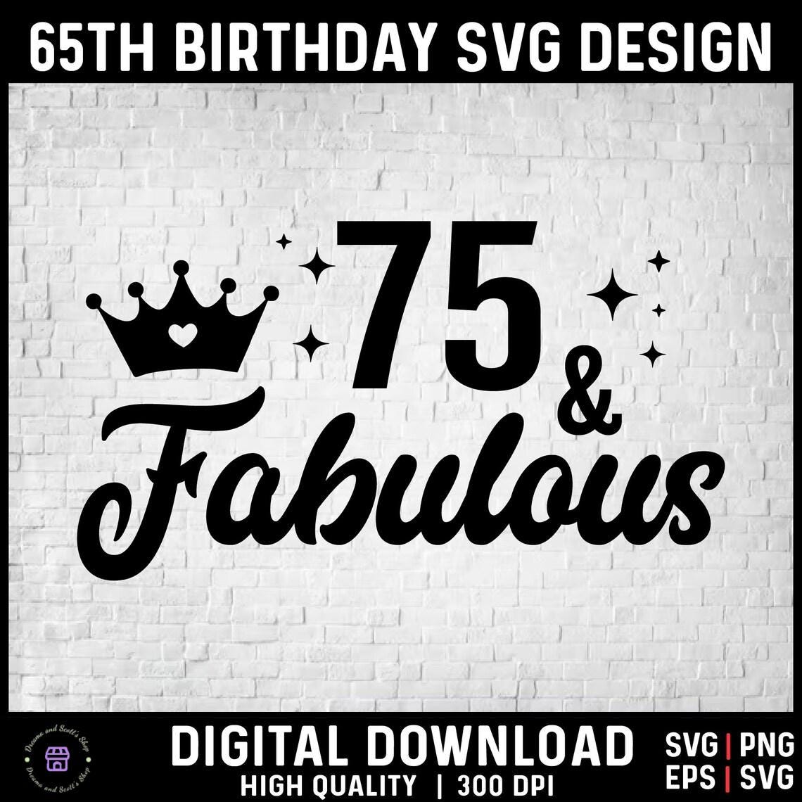 75th Birthday SVG Bundle: Vintage 1950 Designs (digital Download ...