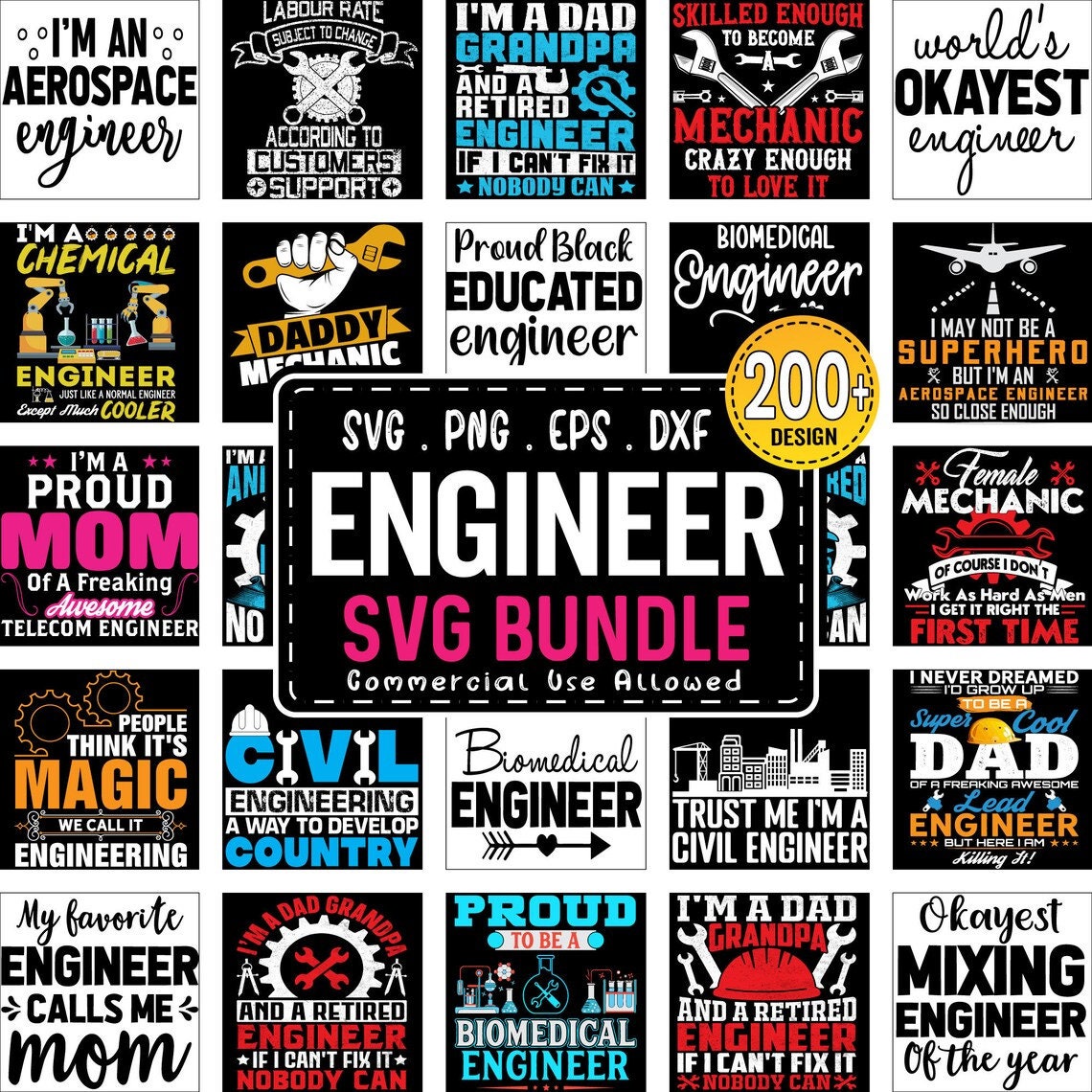 Hilarious Engineer Quotes Bundle - Svgs for the Engineering Enthusiast ...