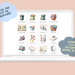 Editable Daily Routine Cards for Kids | Chore Charts | Daily Schedule ...