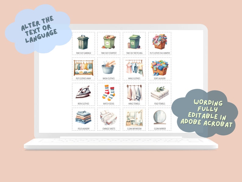 Editable Daily Routine Cards for Kids Chore Charts Daily Schedule for ...