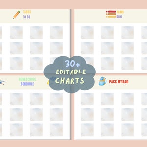 Editable Daily Routine Cards for Kids | Chore Charts | Daily Schedule ...