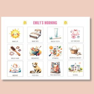 Editable Daily Routine Cards for Kids | Chore Charts | Daily Schedule ...