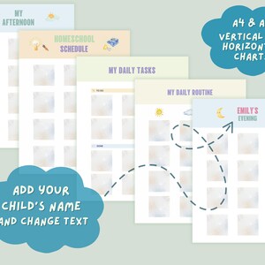 Visual Schedule for Kids, Toddlers, Preschool, School | Editable Daily ...