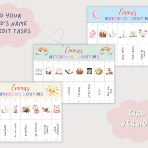 Editable Routine Flip Chart | Kids Daily Routine | Morning Routine ...