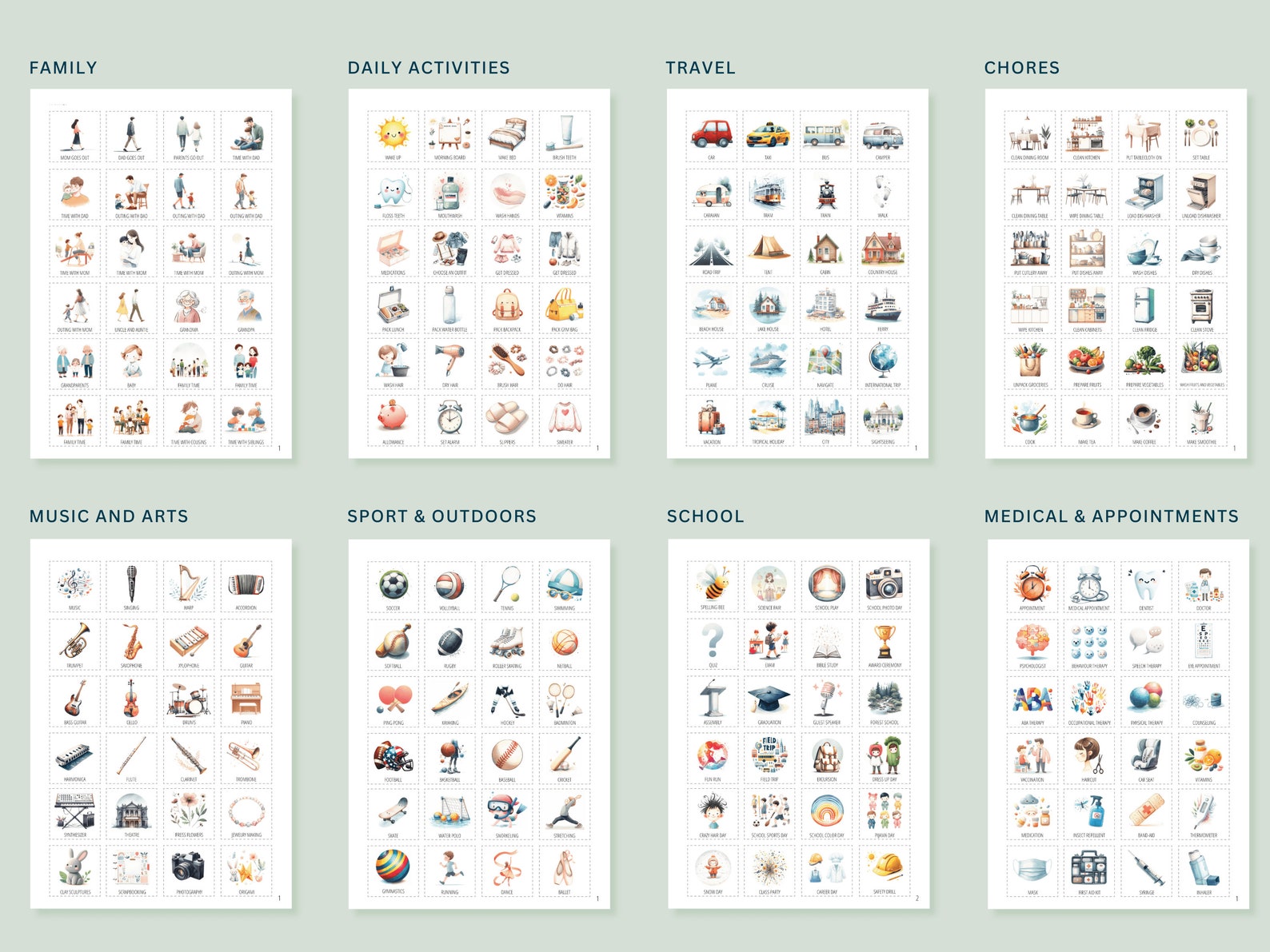 Visual Schedule for Kids, Toddlers, Preschool, School | Editable Daily ...