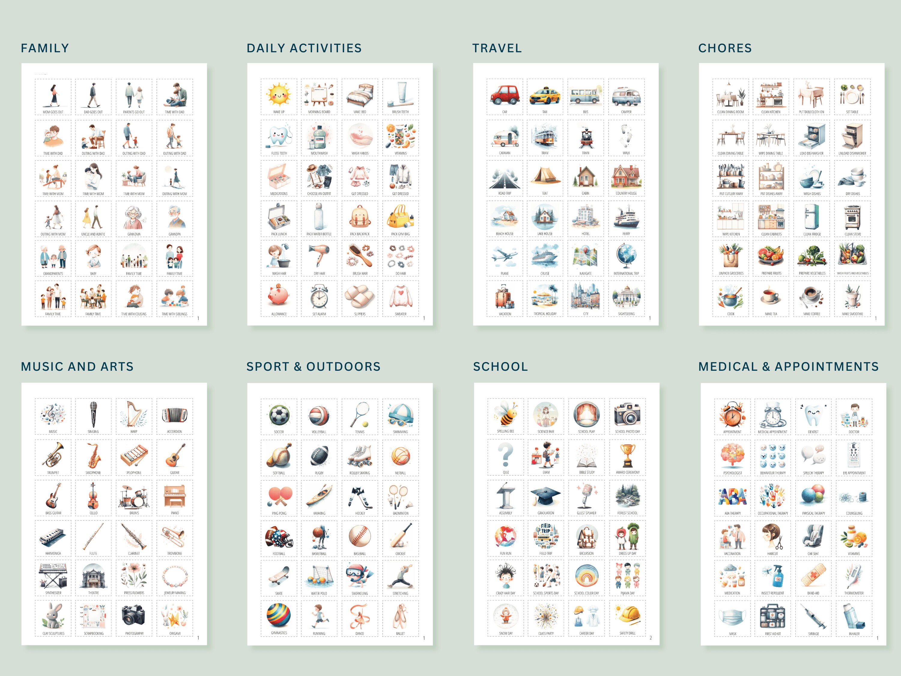 Visual Schedule for Kids, Toddlers, Preschool, School | Editable Daily ...