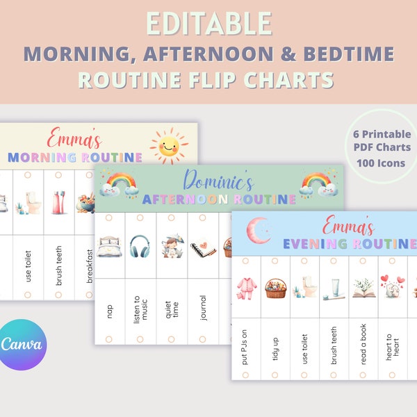 Toddler Routine Chart - Etsy