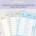 Editable Daily Routine & Weekly Routine Cards for Kids Chore Charts ...