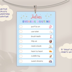 Editable Kids Routine Chart: Visual Schedule (PDF Download) - Etsy