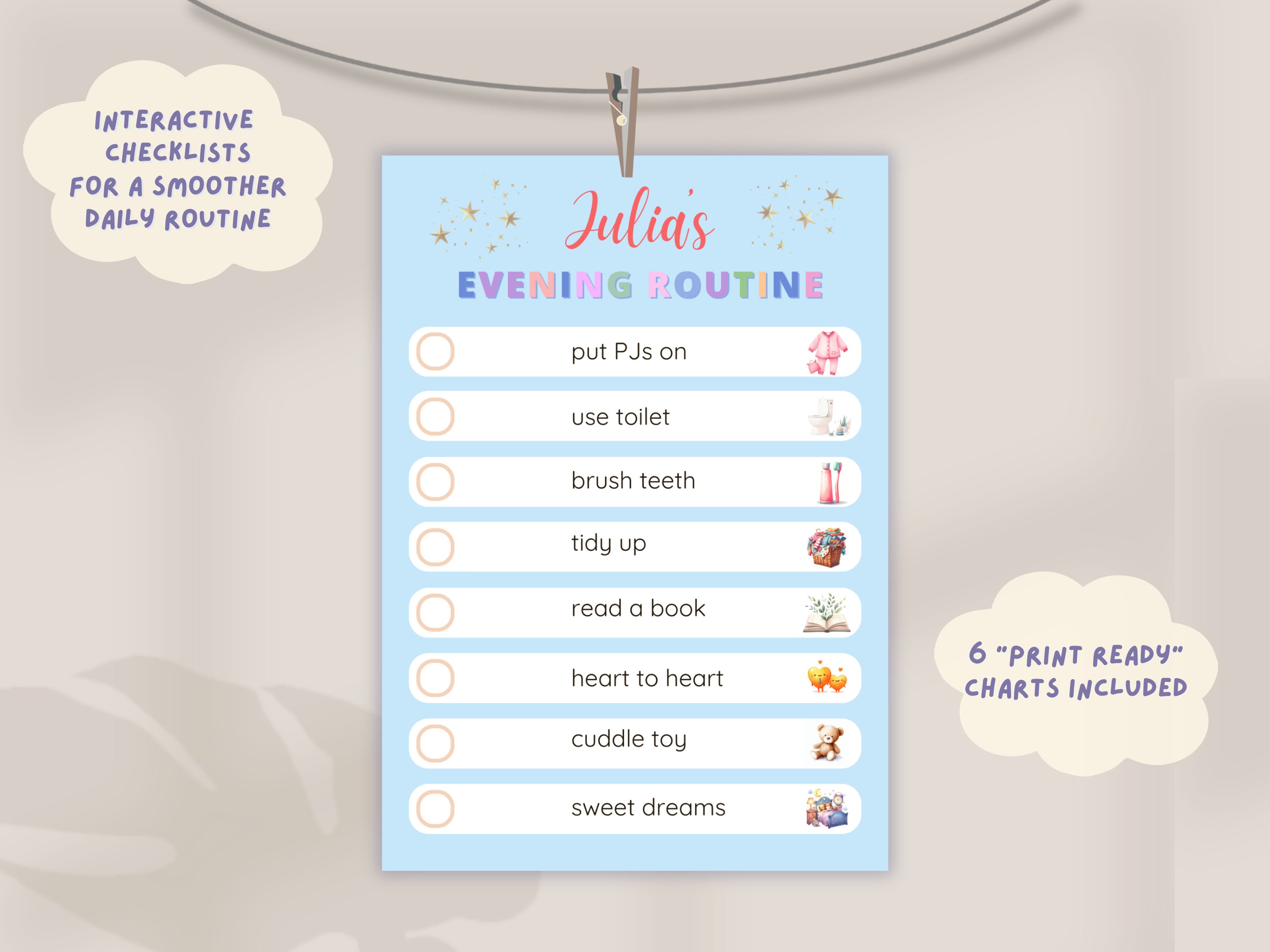 Editable Kids Daily Routine Chart | Morning Routine | Bedtime Routine ...