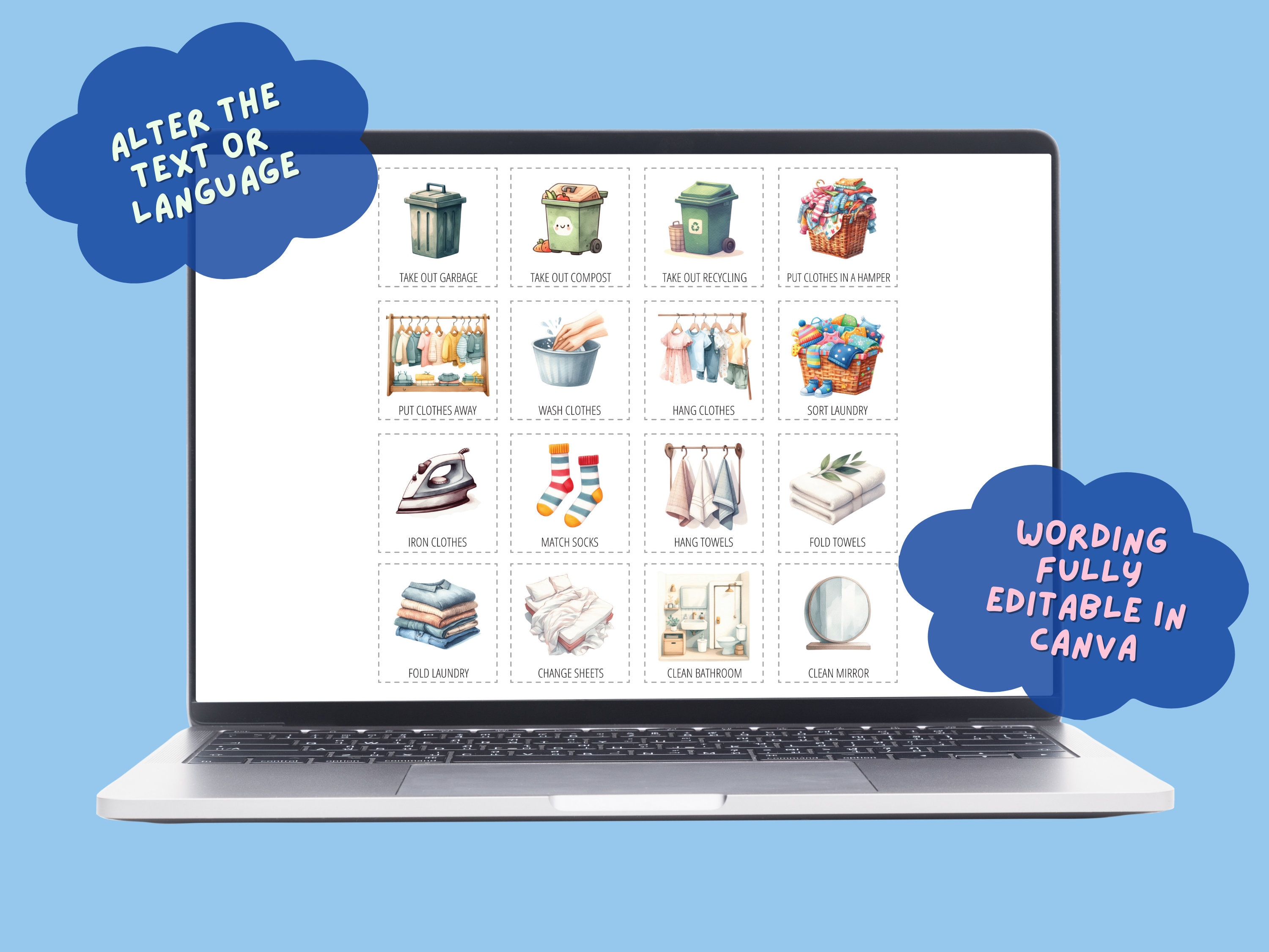 Visual Schedule for Kids, Toddlers, Preschool, School Editable Daily ...