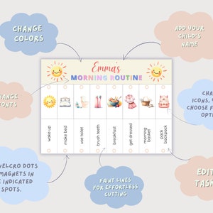 Editable Routine Flip Chart | Kids Daily Routine | Morning Routine ...