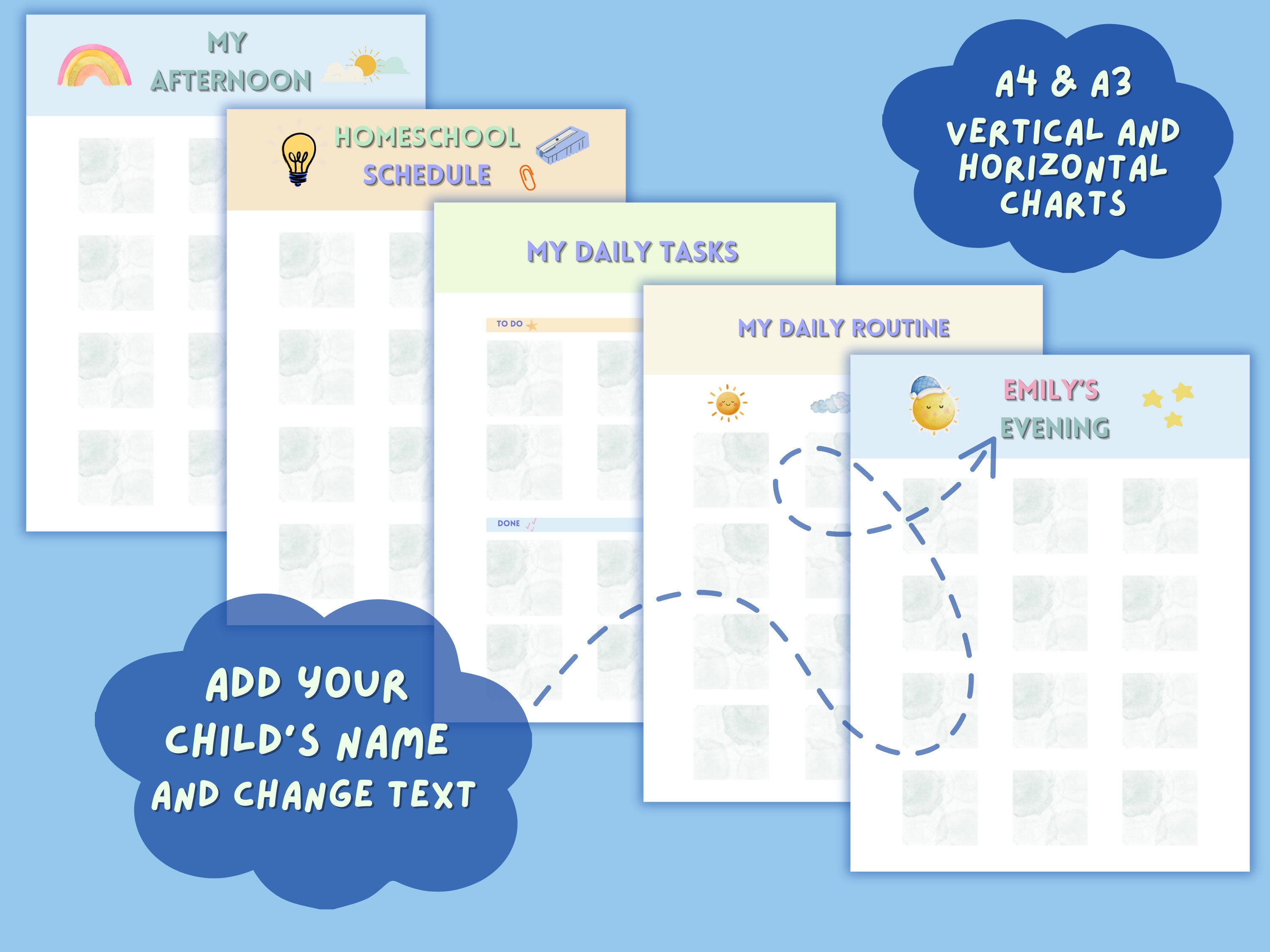 Visual Schedule for Kids, Toddlers, Preschool, School Editable Daily ...
