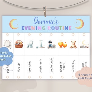 Editable Kids Routine Flip Chart: Visual Schedule (PDF Download) - Etsy