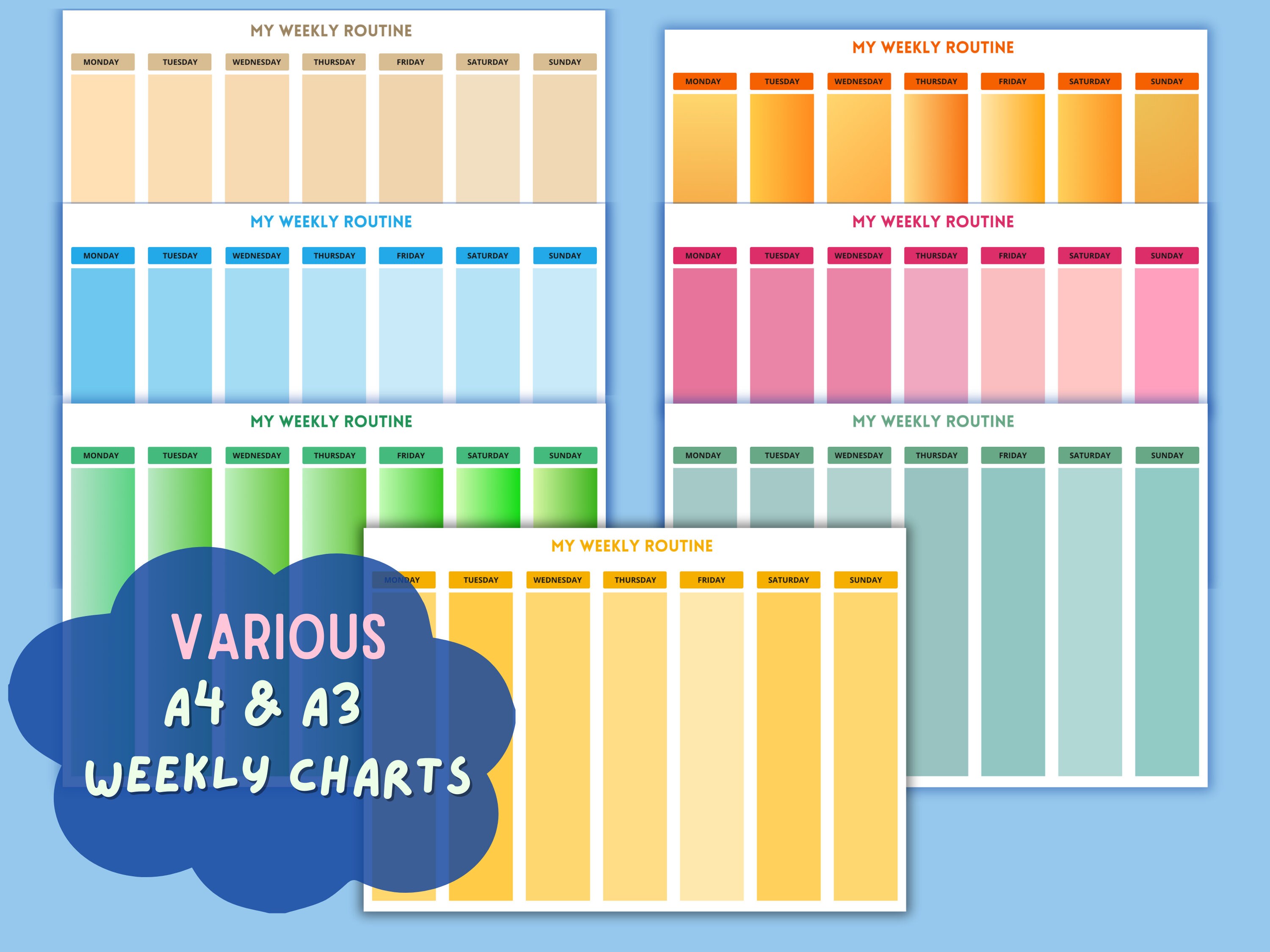 Visual Schedule for Kids, Toddlers, Preschool, School Editable Daily ...