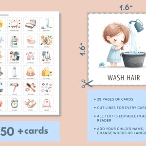 Editable Daily Routine Cards for Kids | Chore Charts | Daily Schedule ...
