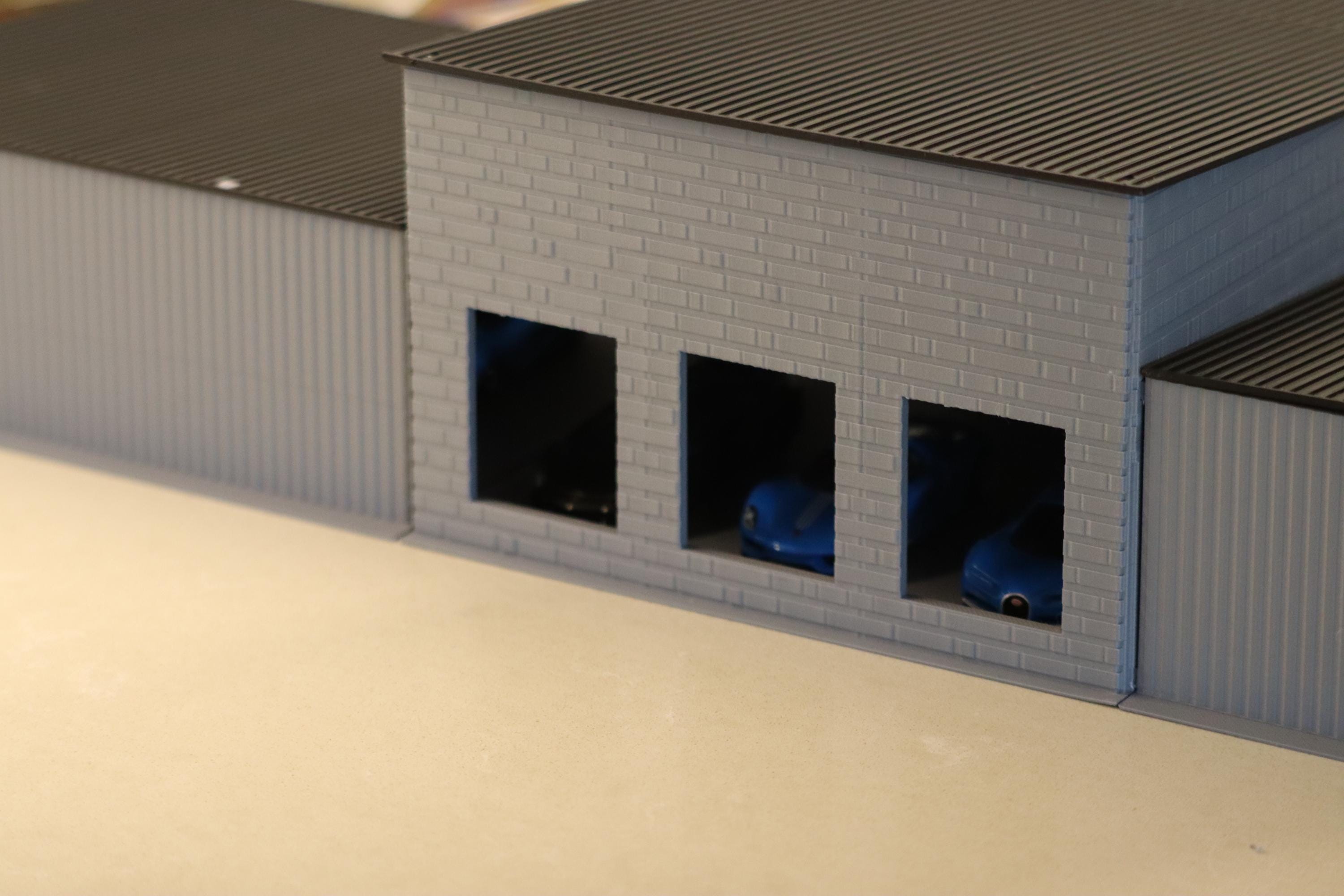 1:64 Scale Warehouse Garage Display / 3D Printed Building, Toy Cars ...