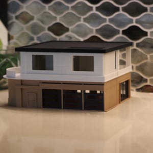 1:64 Scale Modern Mansion Diorama House for Toy Cars, Mini GT | 3D ...