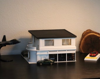 1:64 Scale Modern Mansion Diorama House for Toy Car, Mini GT | 3D ...