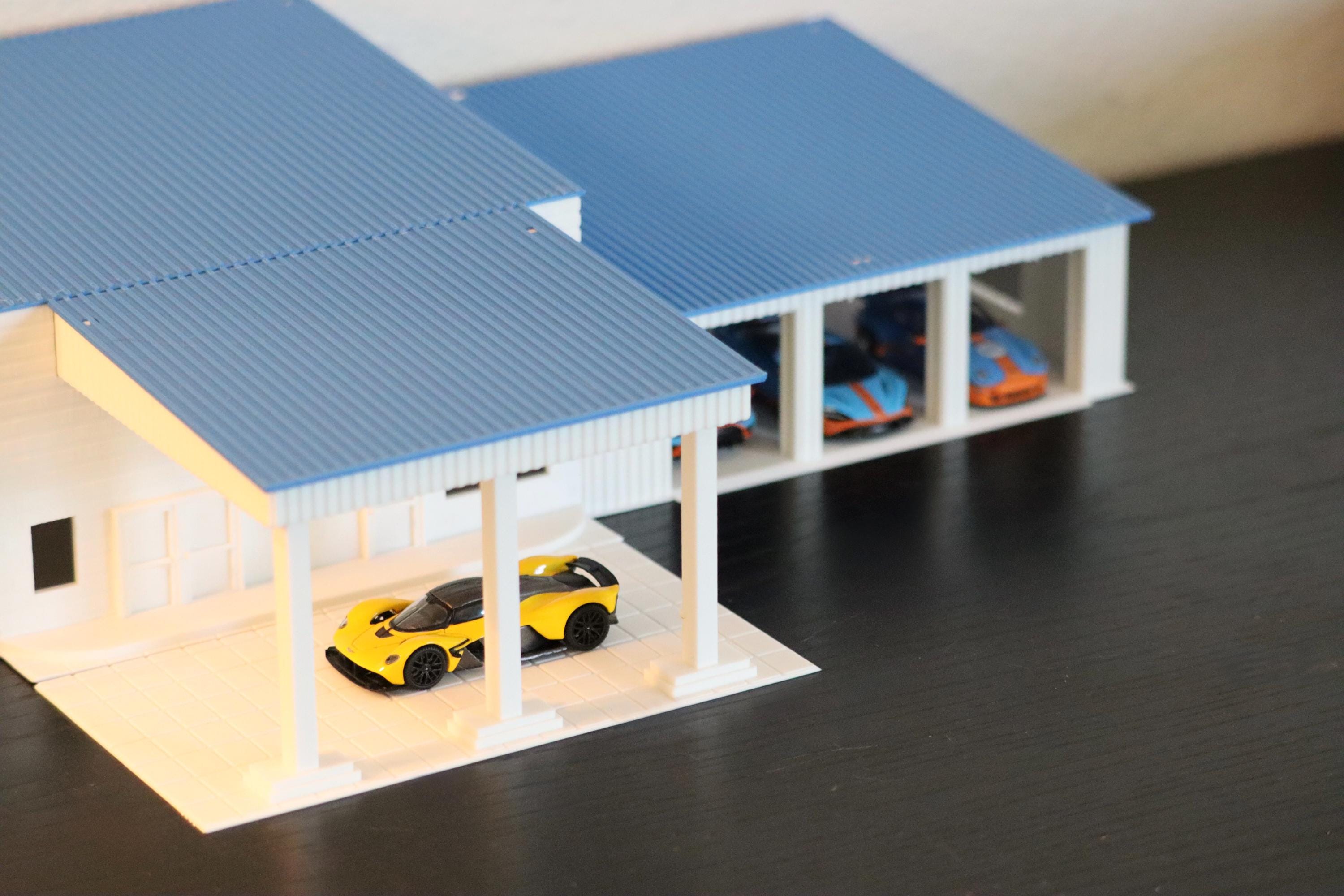 1:64 Scale Warehouse Garage Diorama - Display for Diecast Car ...