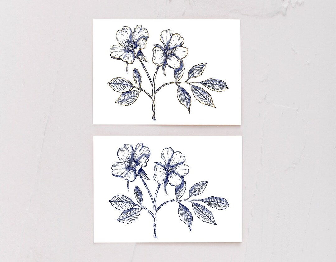 Digital Download Wild Rose Drawing Printable Art, Hand Made Floral ...