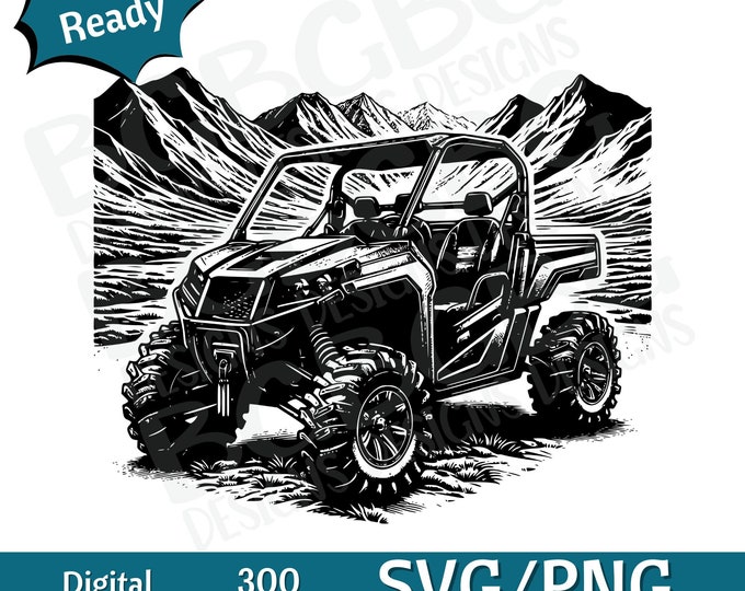 UTV Mudding SVG PNG: Quad Vector Graphic, Laser Cut File (digital ...