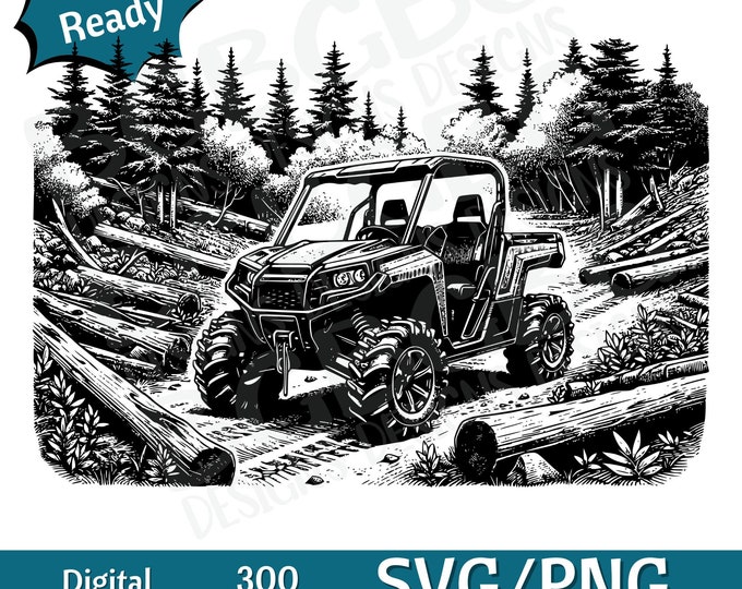 UTV Mudding SVG PNG: Quad Vector Graphic, Laser Cut File (digital ...