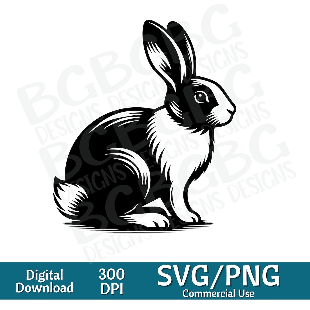Easter Bunny SVG, Happy Easter Svg, Spring Svg, Rabbit SVG Cut File ...
