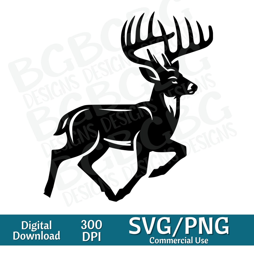 Buck SVG, Buck Clipart, Whitetail Svg, Hunting Svg, Deer Clipart, Big ...