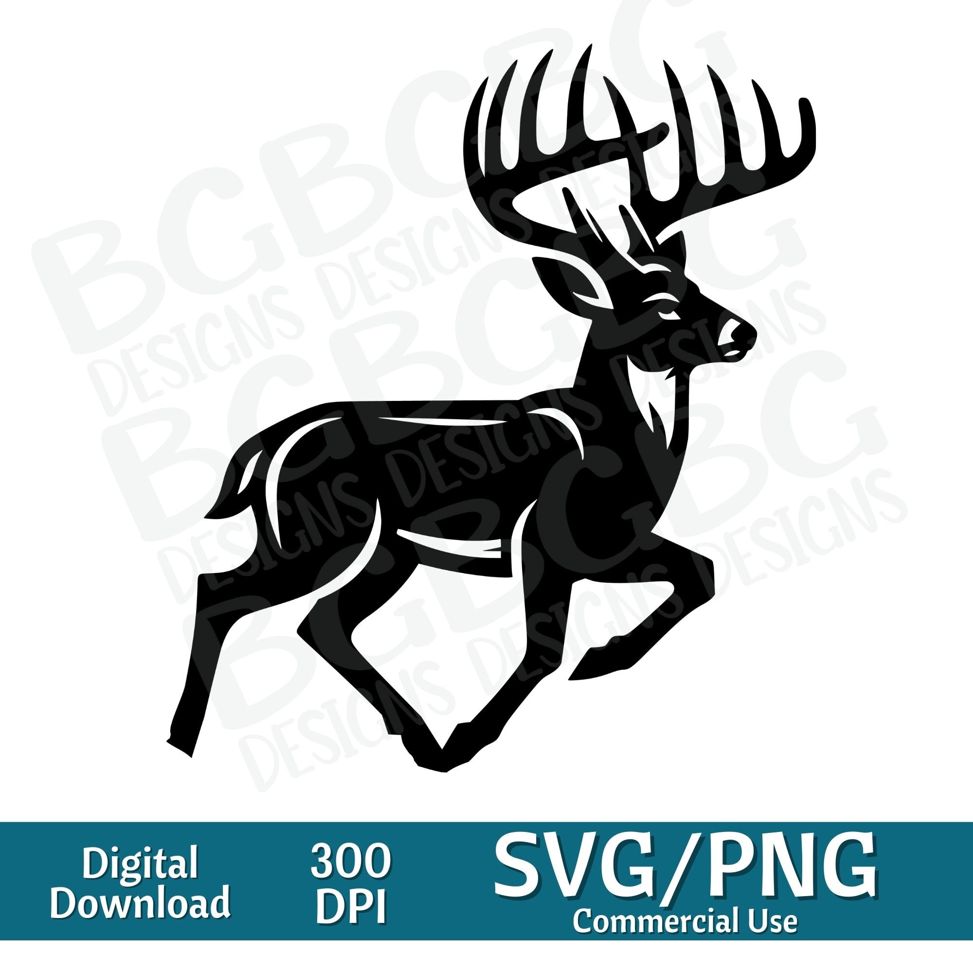 Buck SVG, Buck Clipart, Whitetail Svg, Hunting Svg, Deer Clipart, Big ...