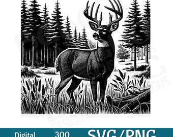 Buck and Doe SVG, Buck Clipart, Whitetail Svg, Hunting Svg, Deer ...