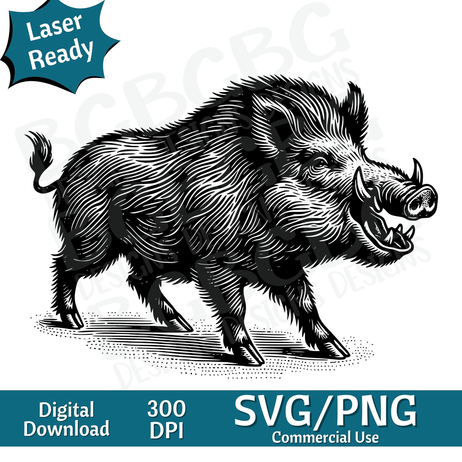 Wild Boar SVG, Pig Clipart, Hog Svg, Hunting Svg, Hog Clipart, Swine ...