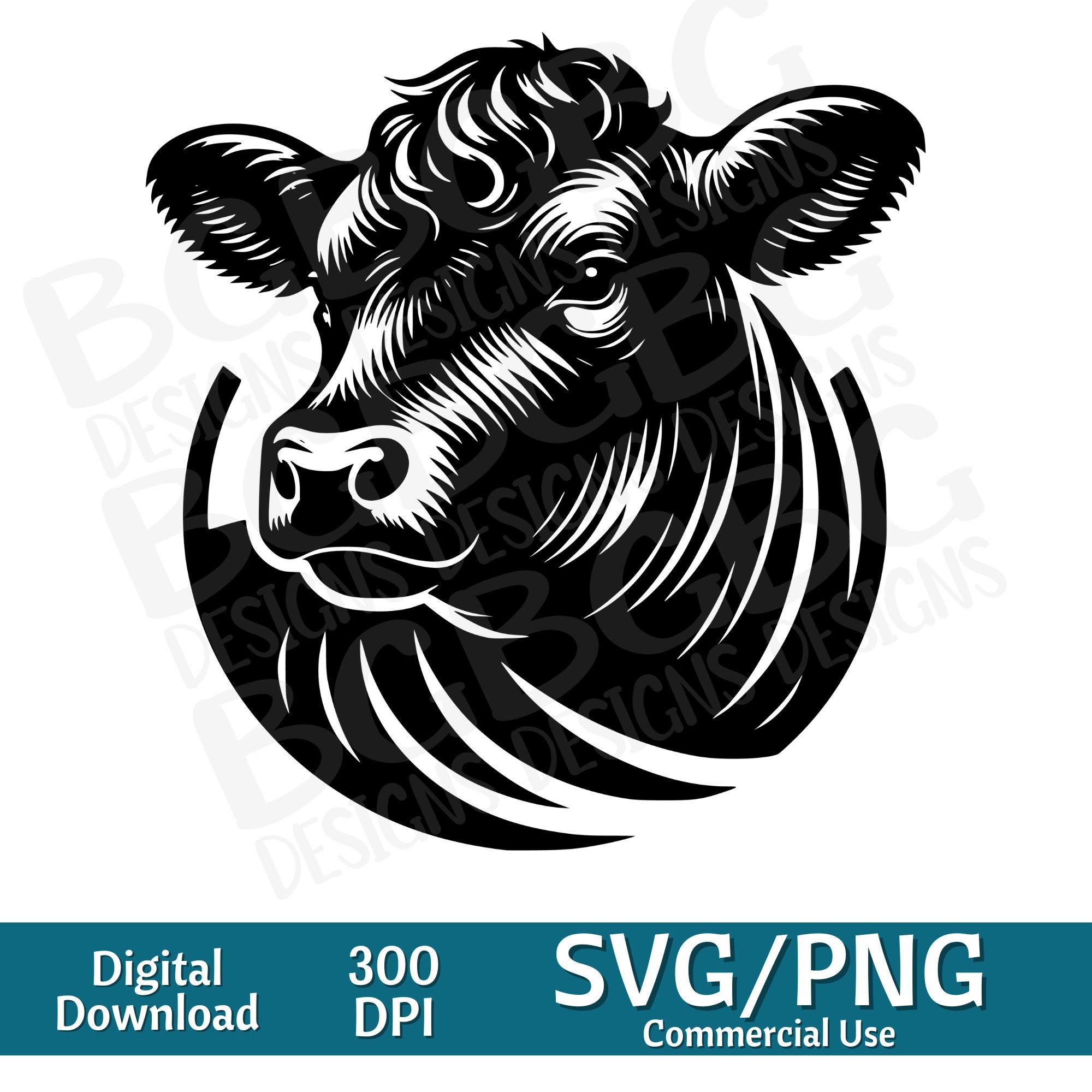 Black Angus SVG, Animal Clipart, Cute Animal, Farm, Vector Graphic ...