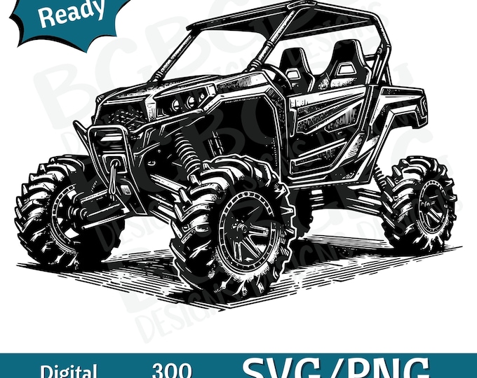 UTV Mudding SVG PNG: Quad Vector Graphic, Laser Cut File (digital ...