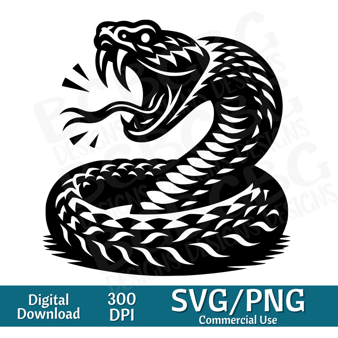 Snake SVG, Coiled Snake SVG, Svg, Png, Vector Graphic, Laser Engraver ...
