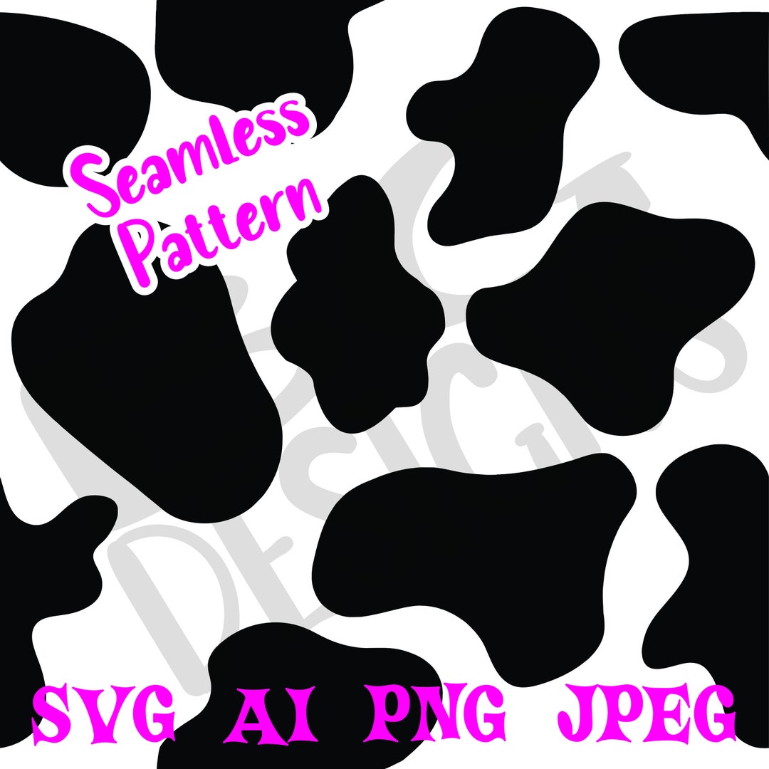 Cow Pattern Seamless SVG, Ai , PNG, JPEG Download Digital - Etsy