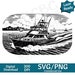 Fishing Charter Boat SVG PNG, Ocean Svg Vector Graphic, Laser Engraver ...