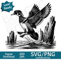 Duck Vector Art, Cricut, Silhouette, Laser Cut File (SVG, PNG, DXF ...