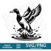 Mallard Duck Landing SVG PNG, Vector Graphic Design Cut Print Cnc ...