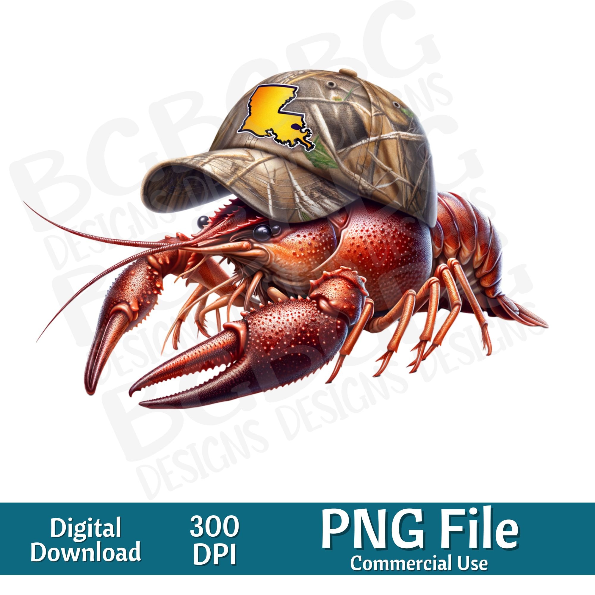 Crawfish With Louisiana State Outline PNG, Crawfish Sublimation, Bayou ...